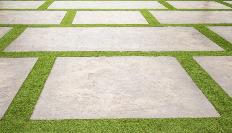 Modern Concrete and Grass Driveway Ideas - House Frey